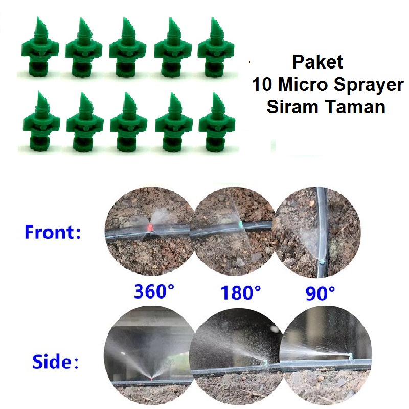 TUKUO Paket Isi 10 Micro Sprayer 180 / Micro Jet / Aeroponik ...