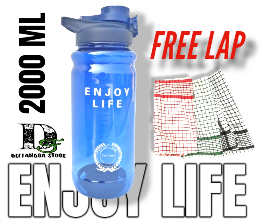 Botol minum sport 2 Liter Botol Enjoy Life 2 Liter | Lazada Indonesia