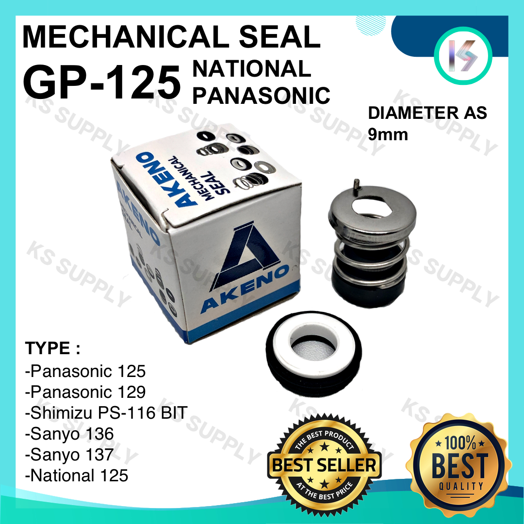 Mechanical Seal / Sil Mekanik Pompa Air GP 125 National As 9mm | Lazada ...