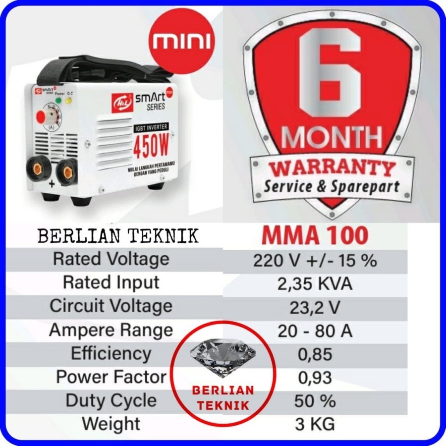 H&L Welding Machine Trafo Las Inverter MMA 100 | Lazada Indonesia