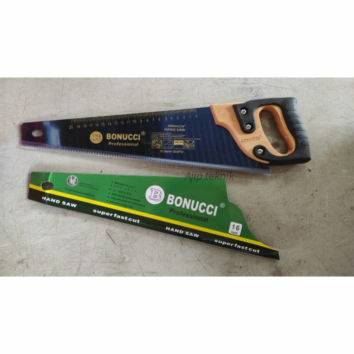 Gergaji kayu bonucci 16 inch gergaji handle kayu murah | Lazada Indonesia