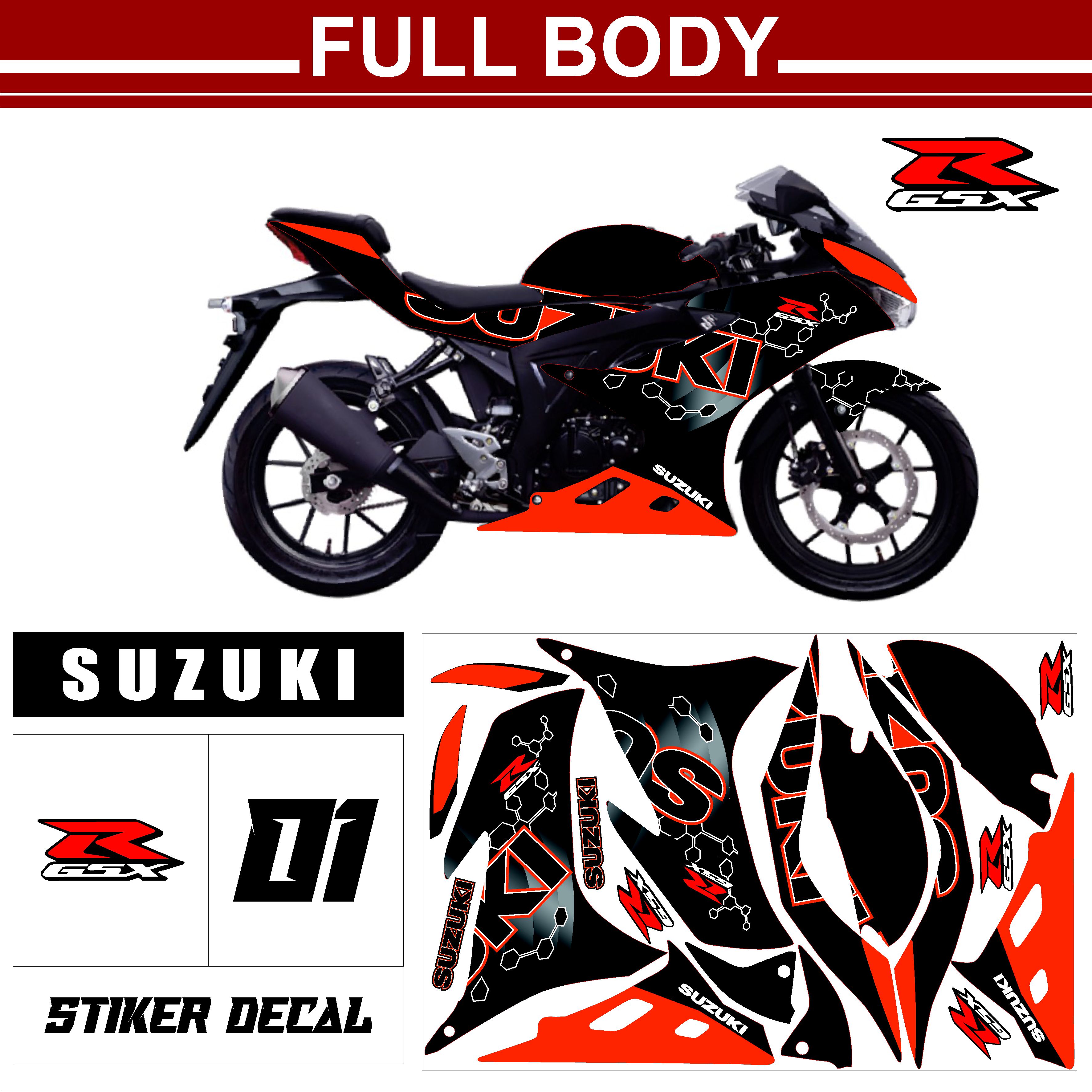 Stiker striping Decal Suzuki GSX 150R Fullbody Variasi AR | Lazada ...