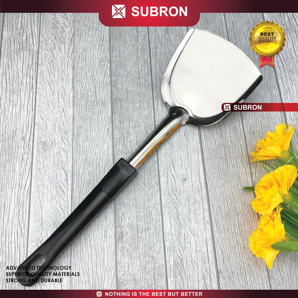 SUBRON Susuk sutil spatula stainless steel murah gagang plastik untuk ...