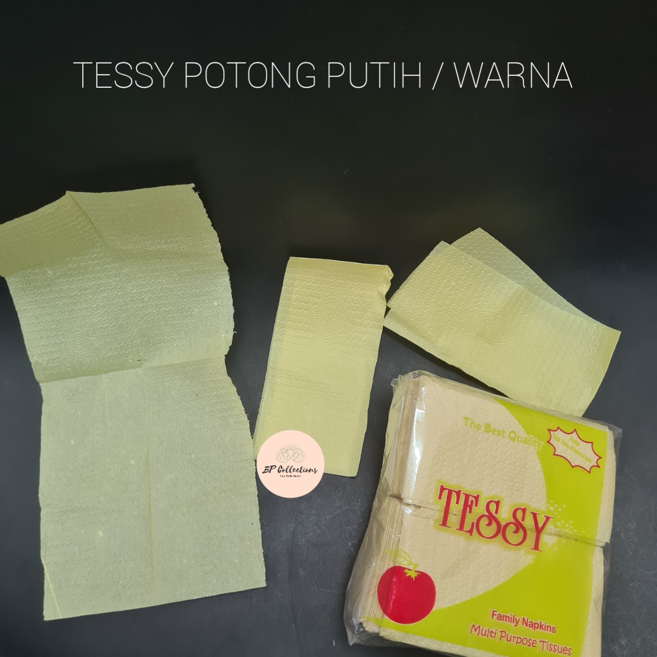 1 DUS 60 PAK TISSUE NAPKIN TISU SNACK KULINER TISSUE KOTAK MAKAN BELAH ...