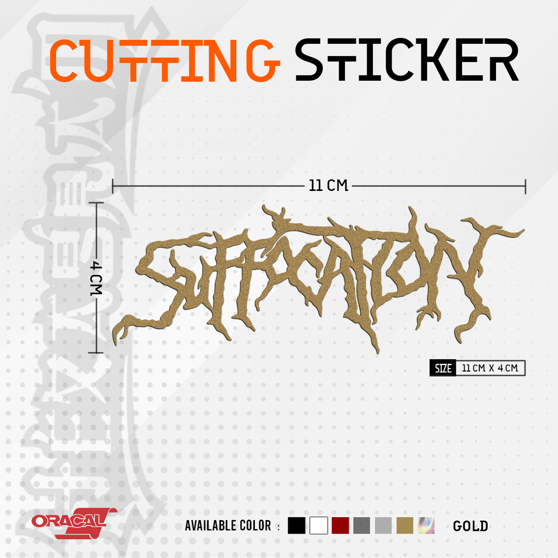 Cutting Sticker Band SUFFOCATION Text Logo | Stiker Cutting Band ...