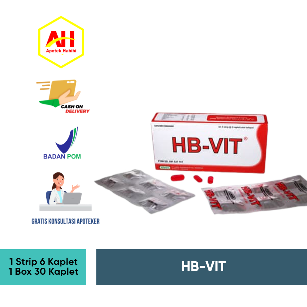 HB VIT HB-VIT H B VIT HABE DAN HB-VIT 500 BOX 30 TABET OBAT ...