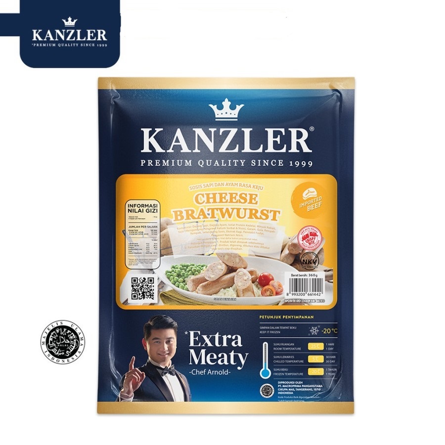 BOCKWURST SAUSAGE KANZLER 360GR / 5PCS SOSIS SAPI HALAL | Lazada Indonesia