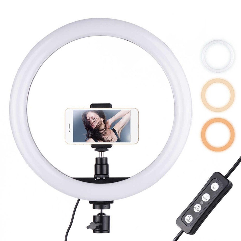 Ring Light Lampu Cincin 33 Cm 26 Cm Tripod Mini Lampu Make Up Tik