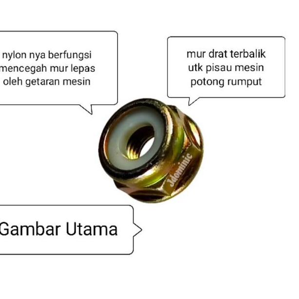 Mur Pisau Blade Mesin Potong Rumput Gendong 328 - Lock Nut 318 Gc Bc ...