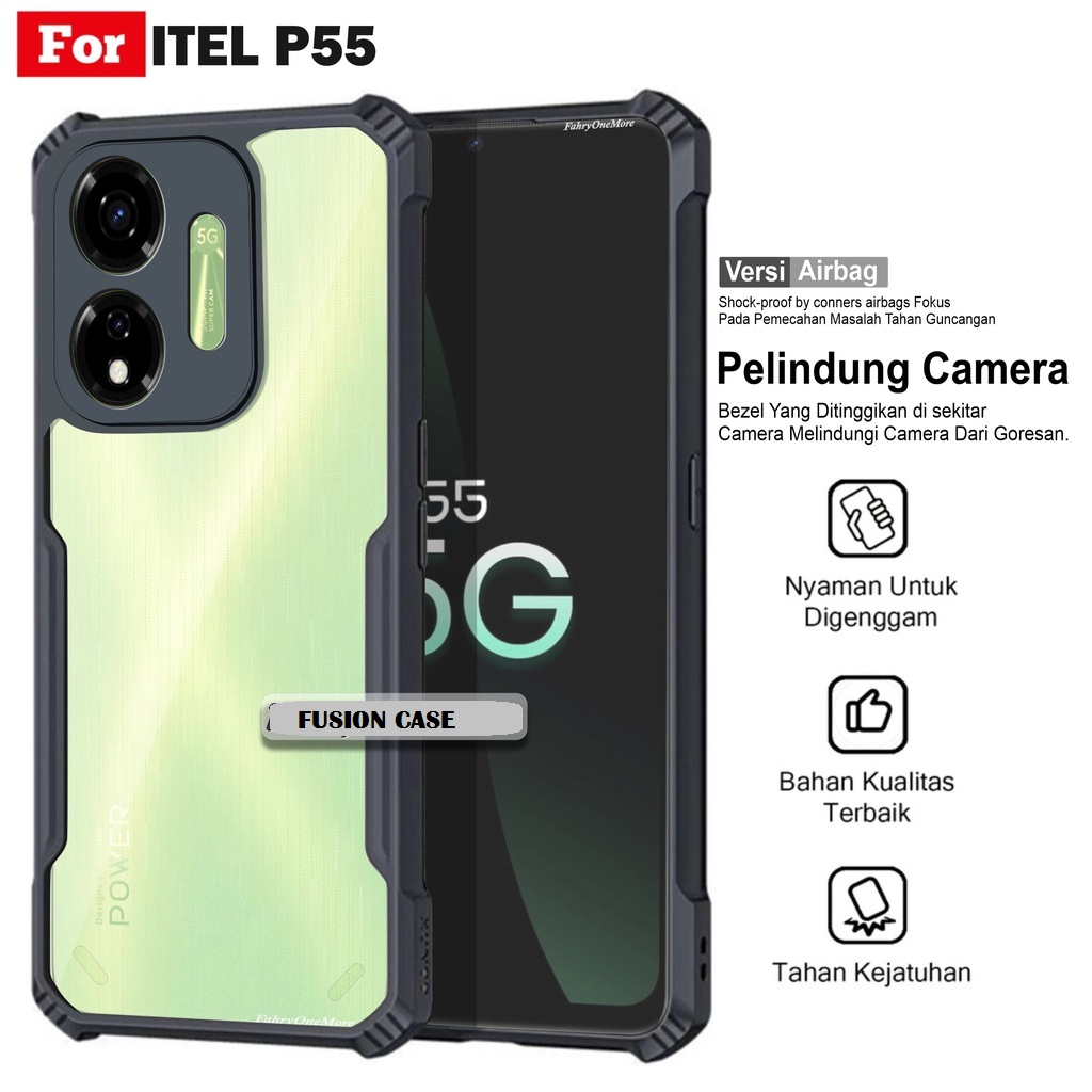 FUSION CASE ITEL P55 5G / ITEL A70 / ITEL A05S / ITEL RS4 Casing Case Armor Softcase TPU Case ...