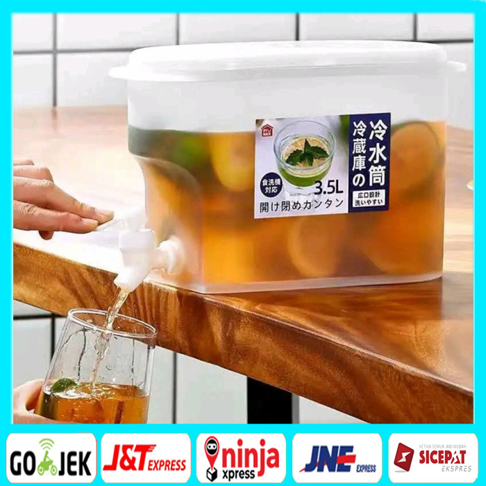 Dispenser Jus minuman air kulkas 3,5liter/Juice Dispenser Keran 3.5L ...