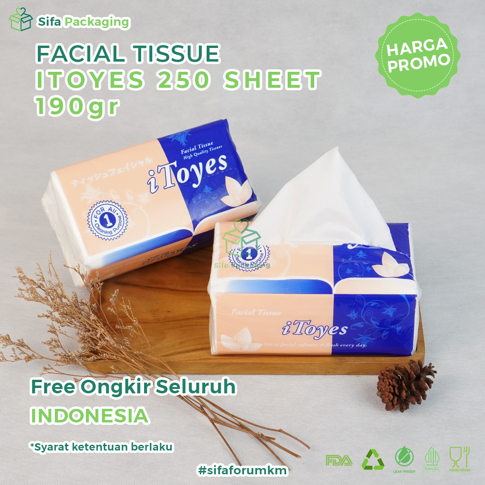 [ 1 PACK ] Tissue Facial 250 Sheet 2ply 250 Lembar 2 Lapis Tisu Muka ...