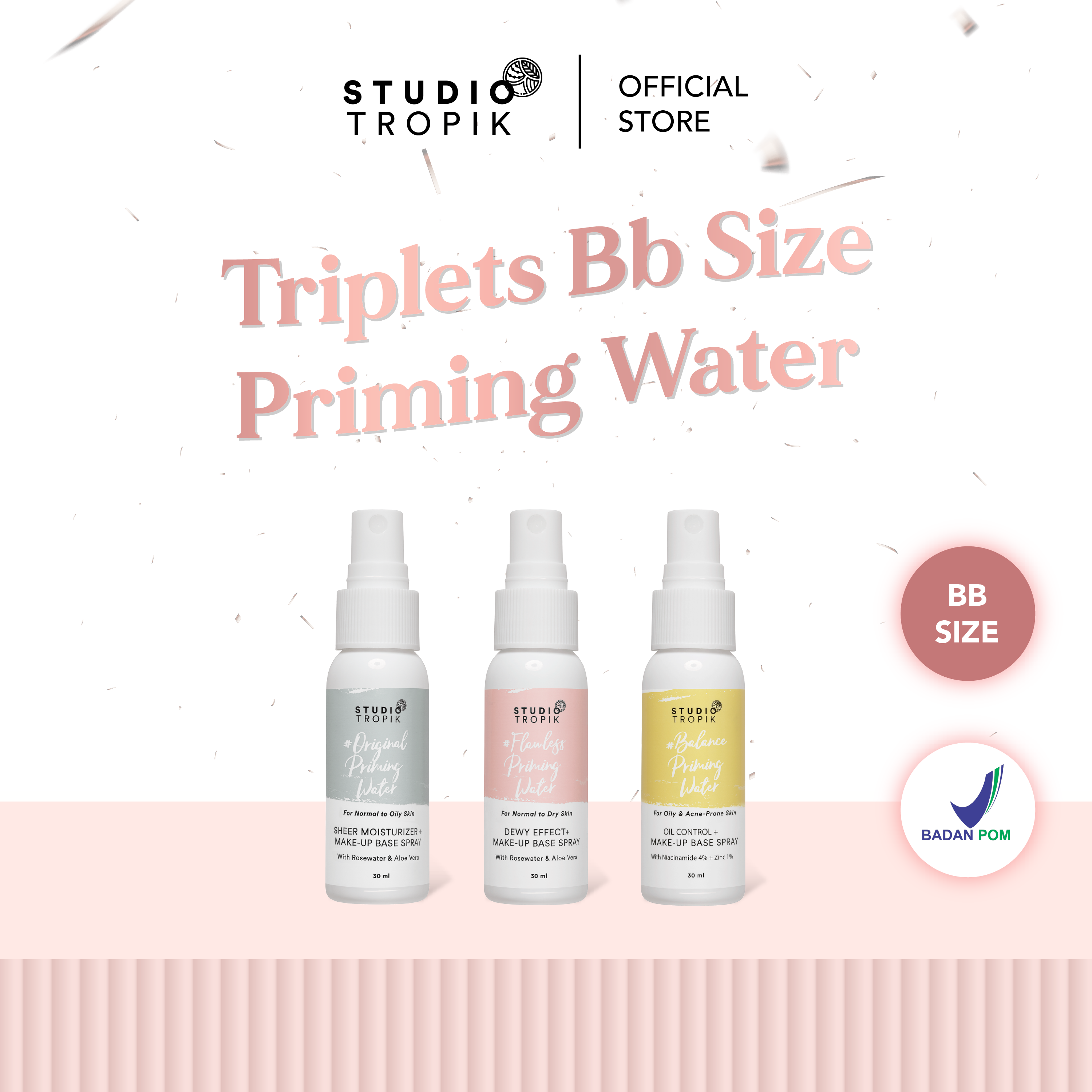 Studio Tropik Triplets Bb Size Priming Water | Lazada Indonesia