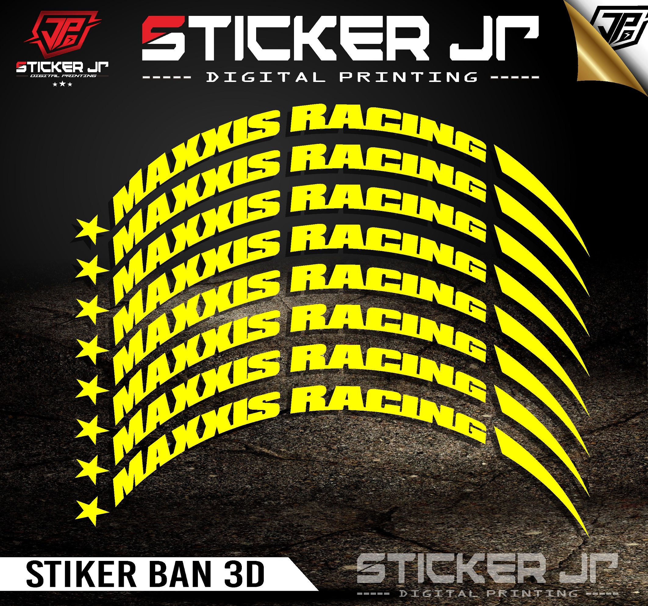 Sticker Ban / Setiker Font Ban / Tire Bomb / 3D stiker ban Maxxis ...
