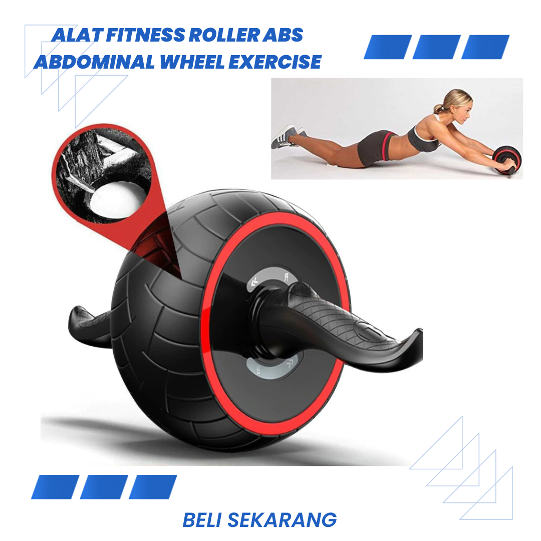 Alat Fitness Roller ABS Abdominal Wheel Exercise / Roda Push up ...