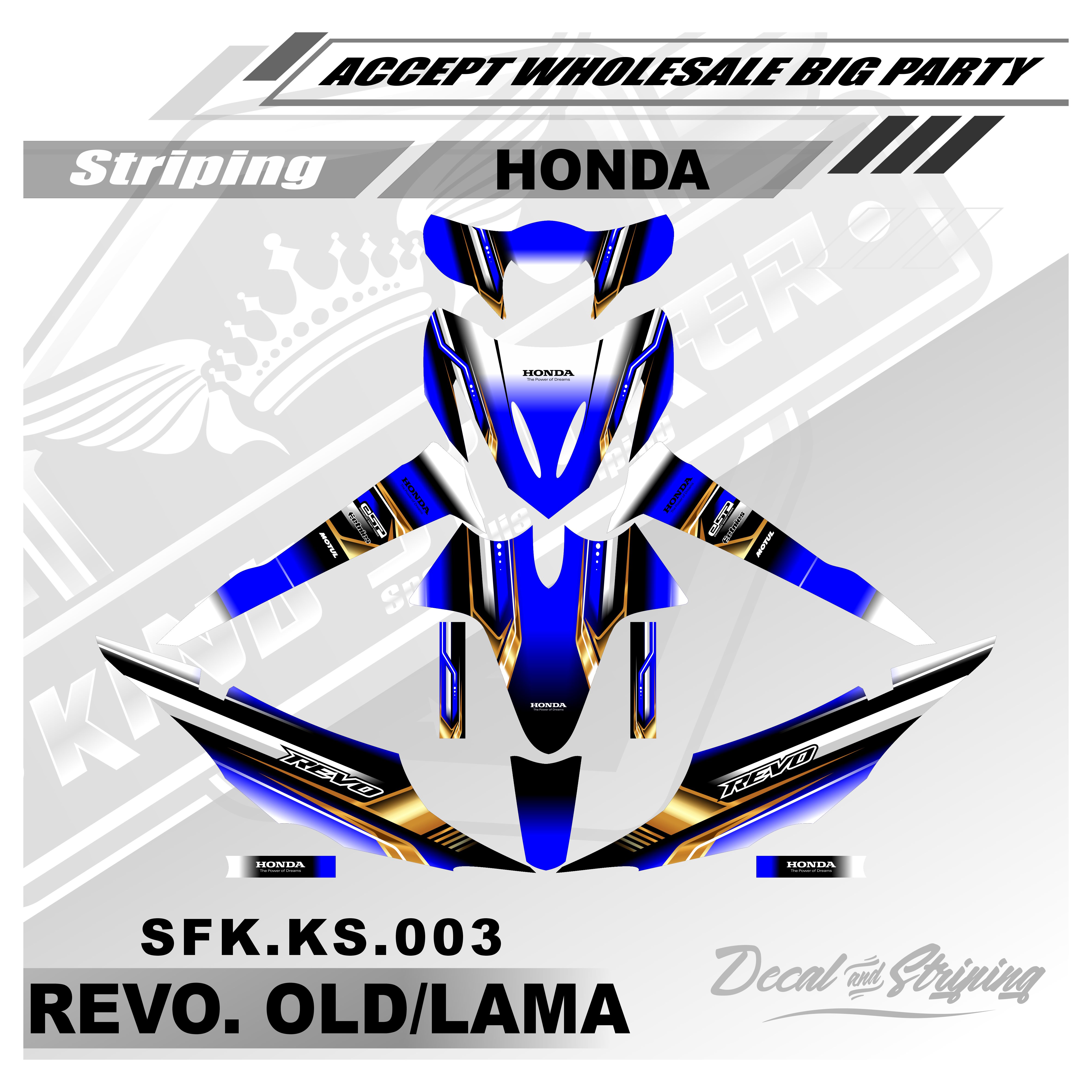 Sticker Striping Decal Full Body Honda REVO OLD/LAMA - Striping Variasi ...