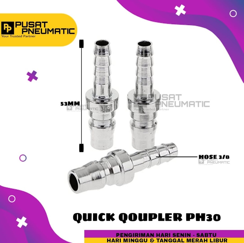 PH 30 Coupler Pneumatic Coupler Angin Quick Coupler Type PH-30 | Lazada ...
