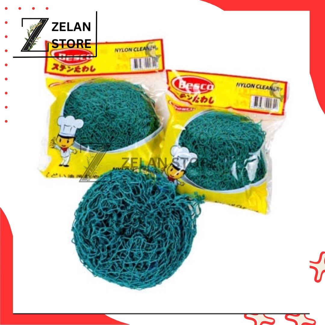 Sabut Jaring Hijau Besco Nylon Cuci Piring Gosok Panci Anti Karat ...