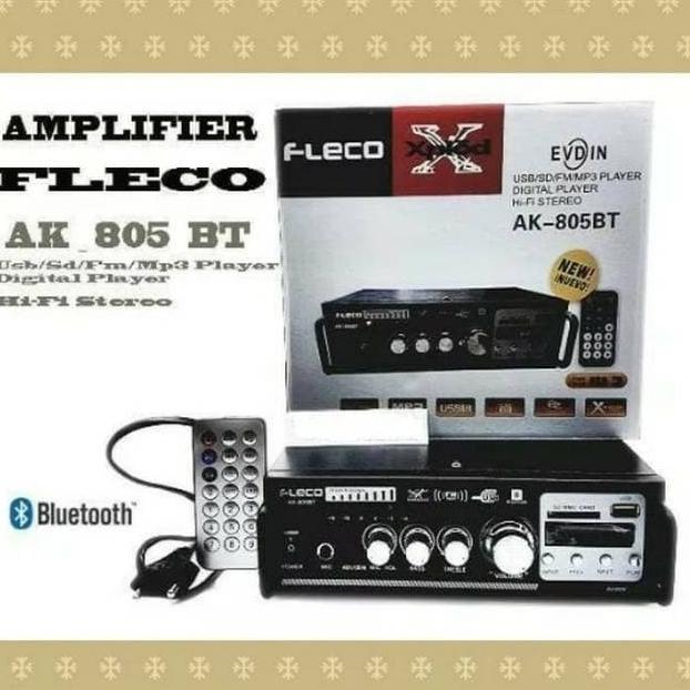 AMPLIFIER FLECO AK 805BT AMPLI FLECO AK-805BT AC DAN DC (BLUETOOTH ...