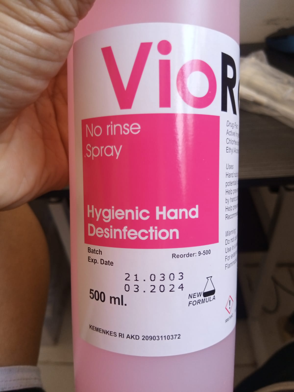 Viorex Antimicrobial Liquid Soap 500ml, Hand Sanitizer VioRex No Rinse ...