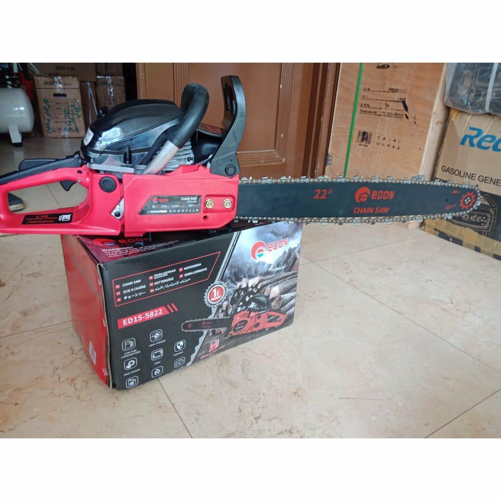 Mesin Chainsaw 22in EDON ED5-5882 Mesin gergaji potong kayu tebang ...