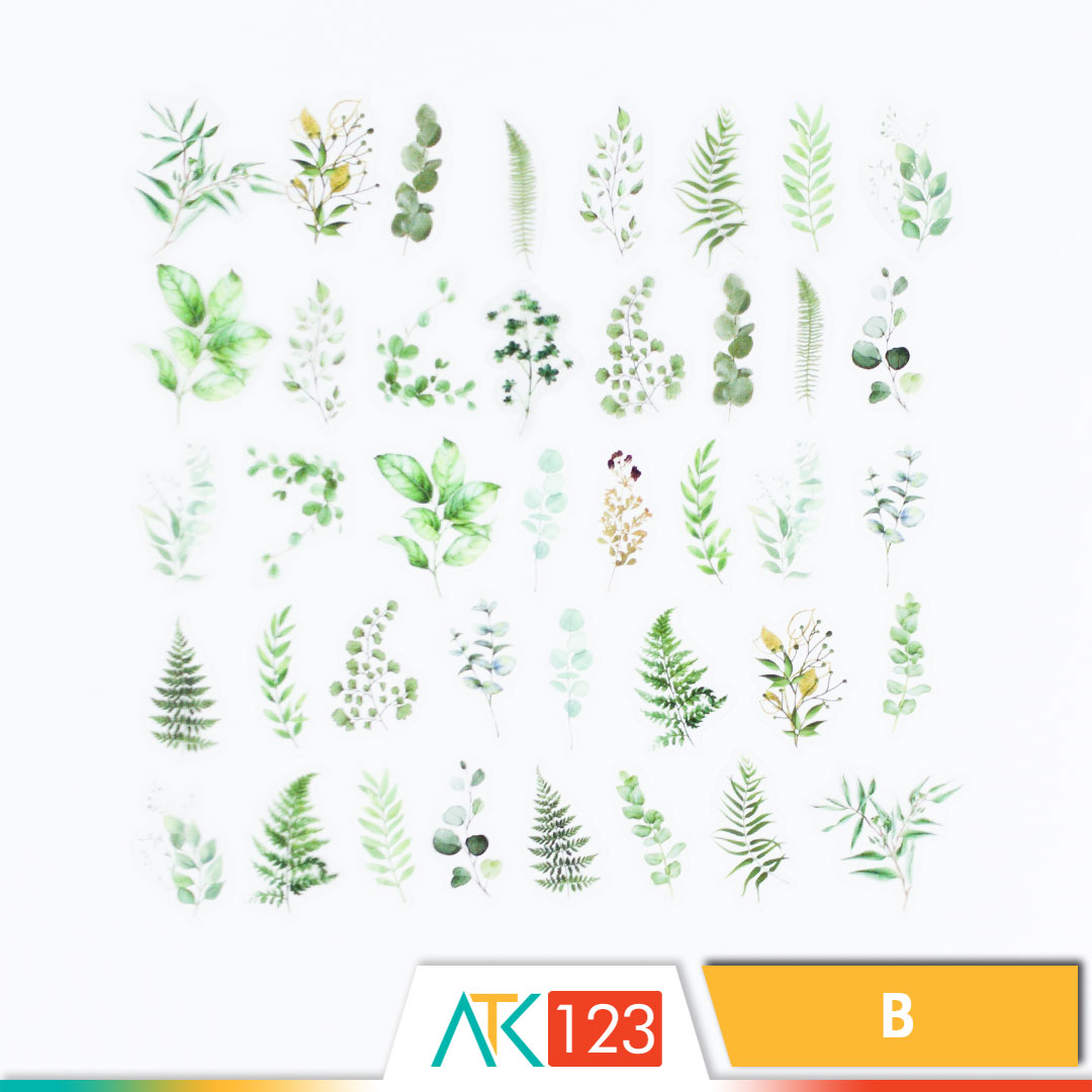 Stiker Estetik Alam / Bunga / Daun / Jamur / Nature / Floral / Flower ...
