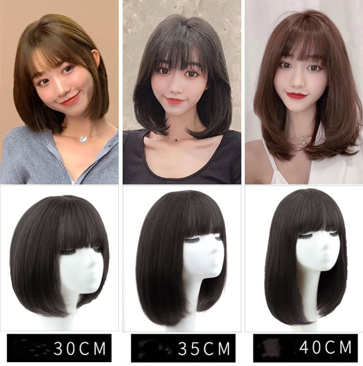 TSE Women's Wig Long Curly Wigs Real Hair Made Natural Medium Shoulder ...