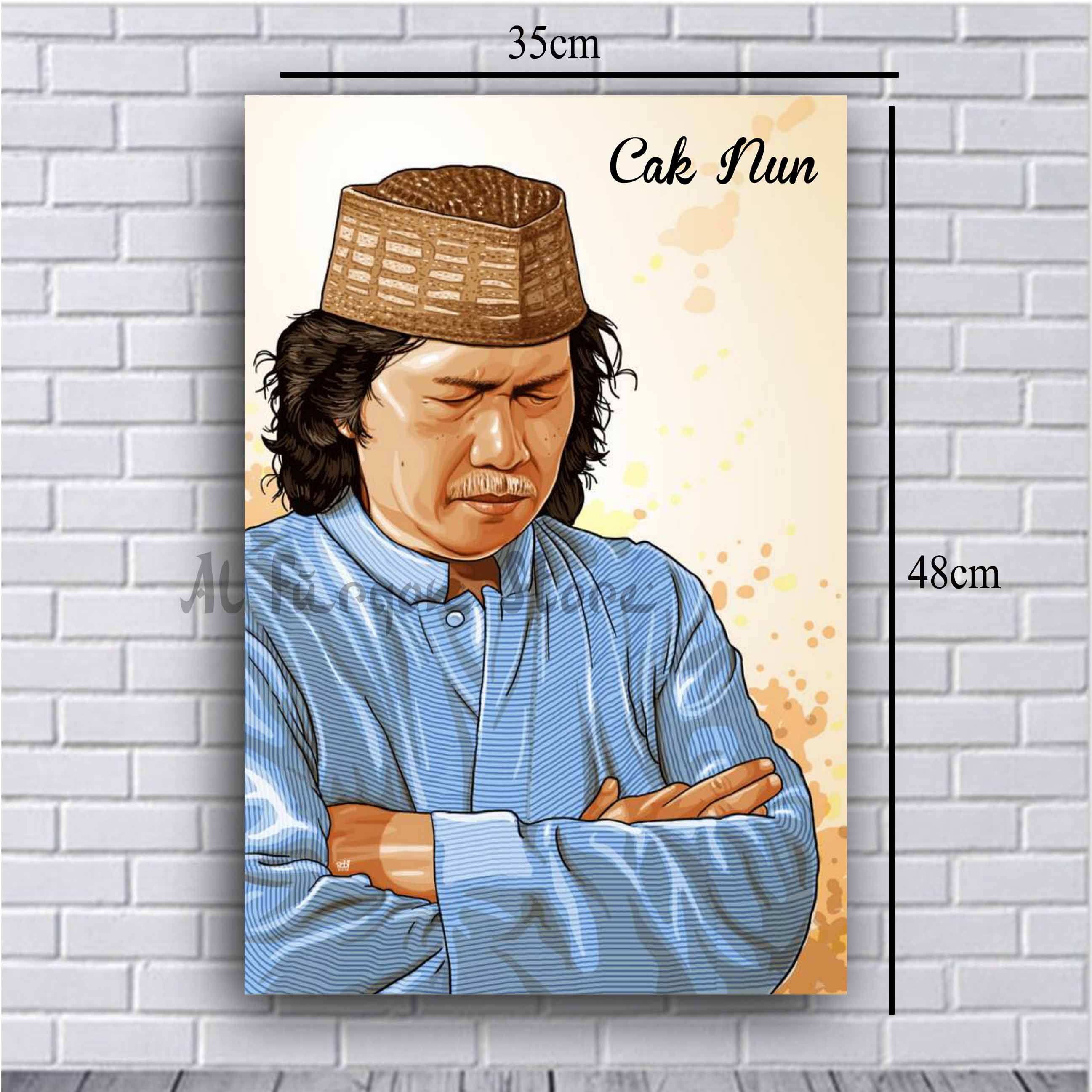 POSTER CAK NUN / FOTO CAK NUN / POSTER ISLAM / HIASAN DINDING / POSTER ...
