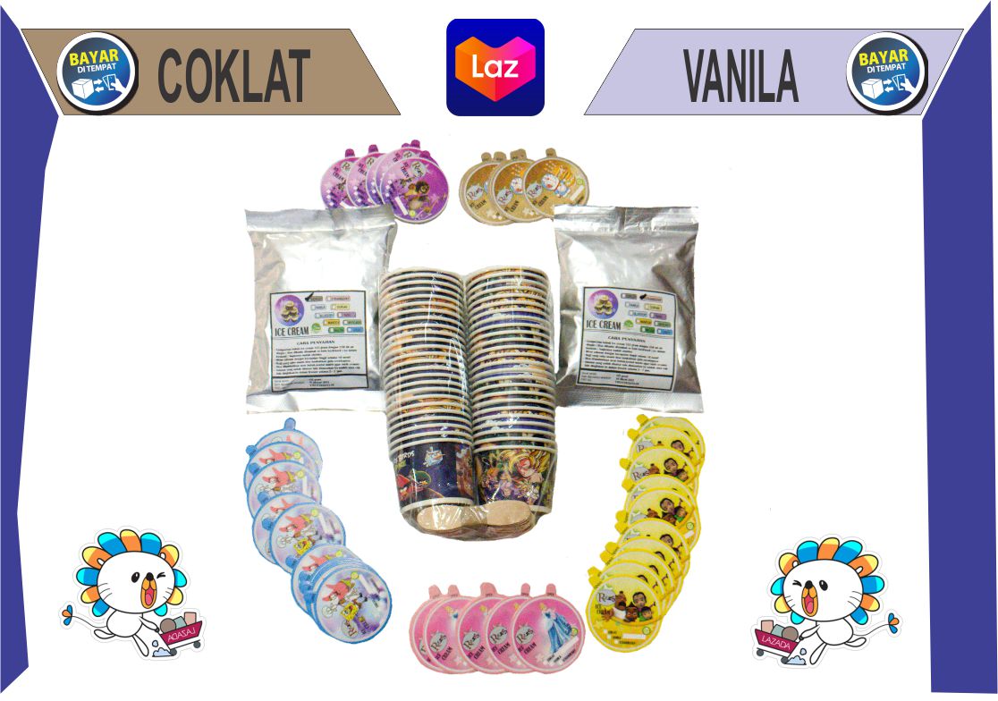 Paket Ice Cream 2 rasa 250 gram STRAWBERRY | Lazada Indonesia