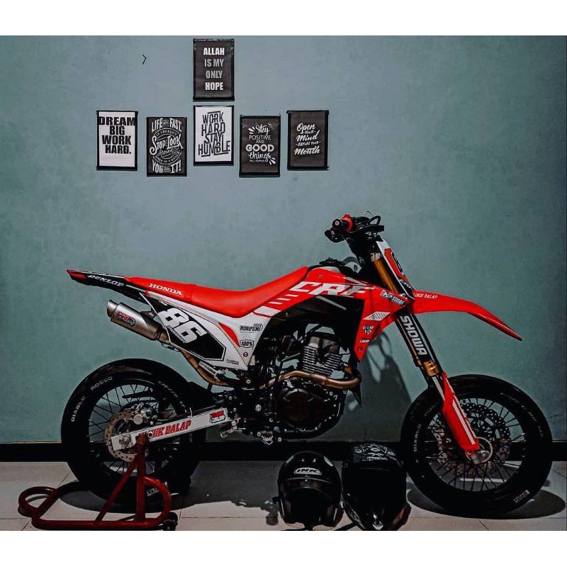 decal sticker crf merah putih supermoto keren bisa request desain ...