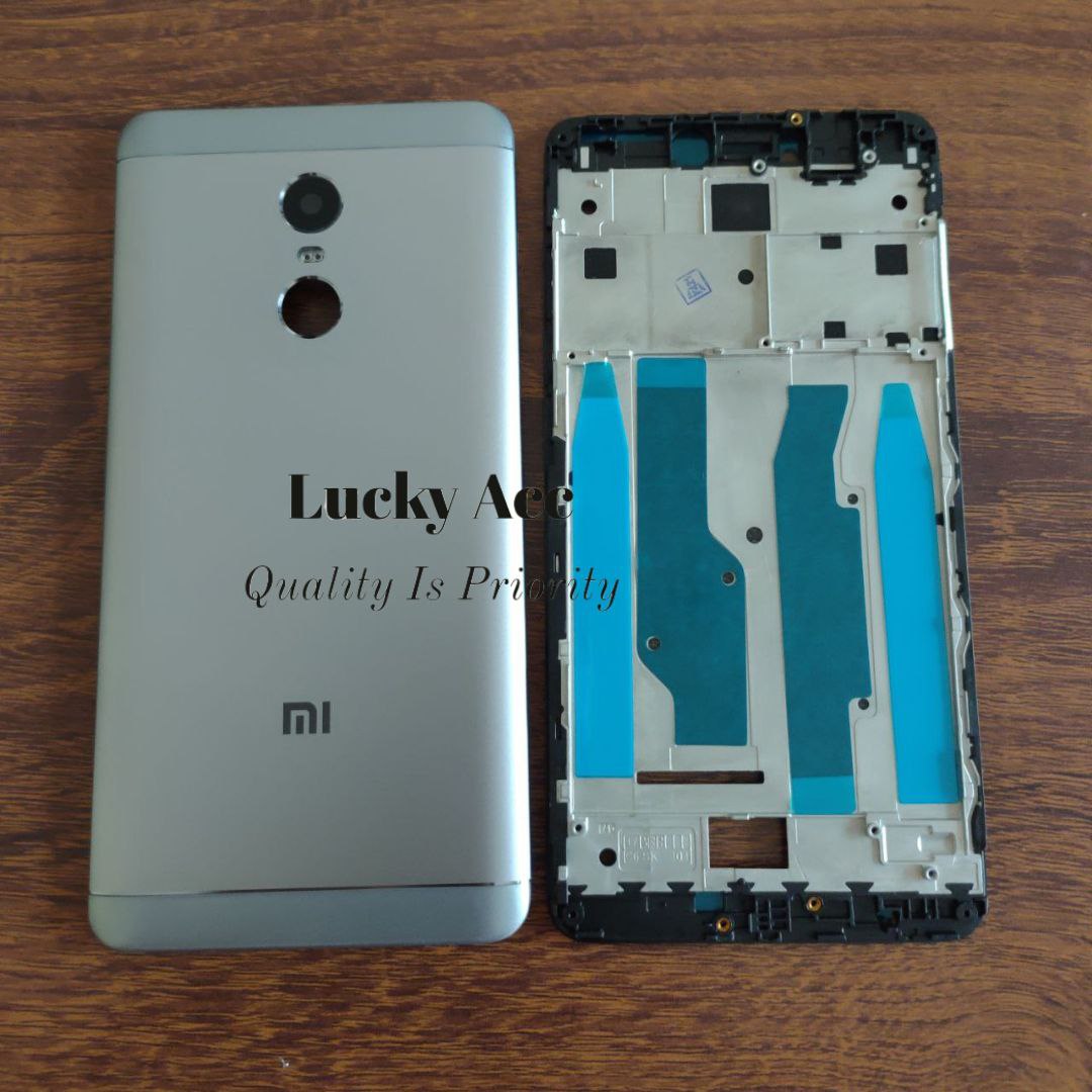 Casing Fullset Xiaomi Redmi Note 4 Global - Note 4X Snapdragon Backdoor Tutup Belakang + Tulang ...
