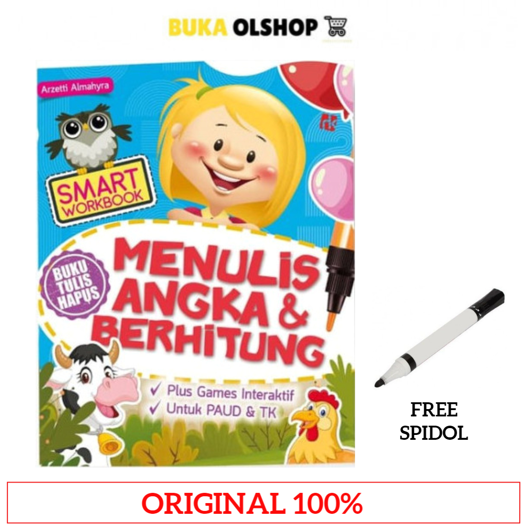 Free Spidol Smart Workbook Menulis Angka & Berhitung Buku Tulis Hapus ...
