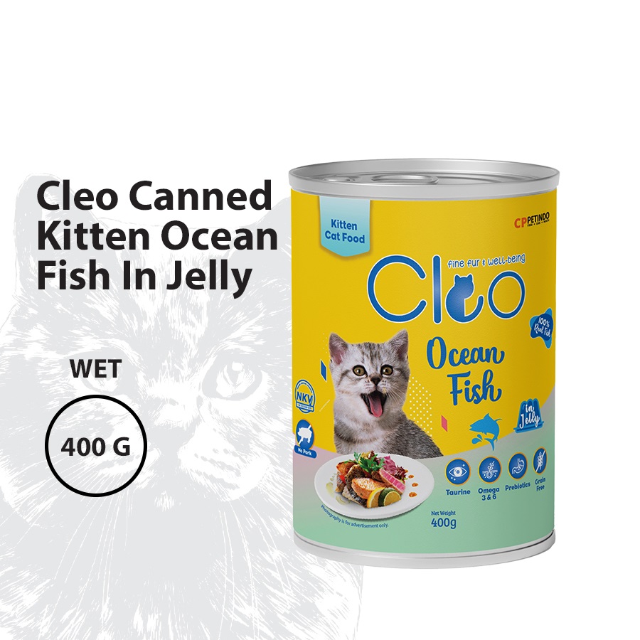 Cleo Canned Kitten Ocean Fish & Adult Mackerel/Ocean Fish/Tuna In Jelly ...
