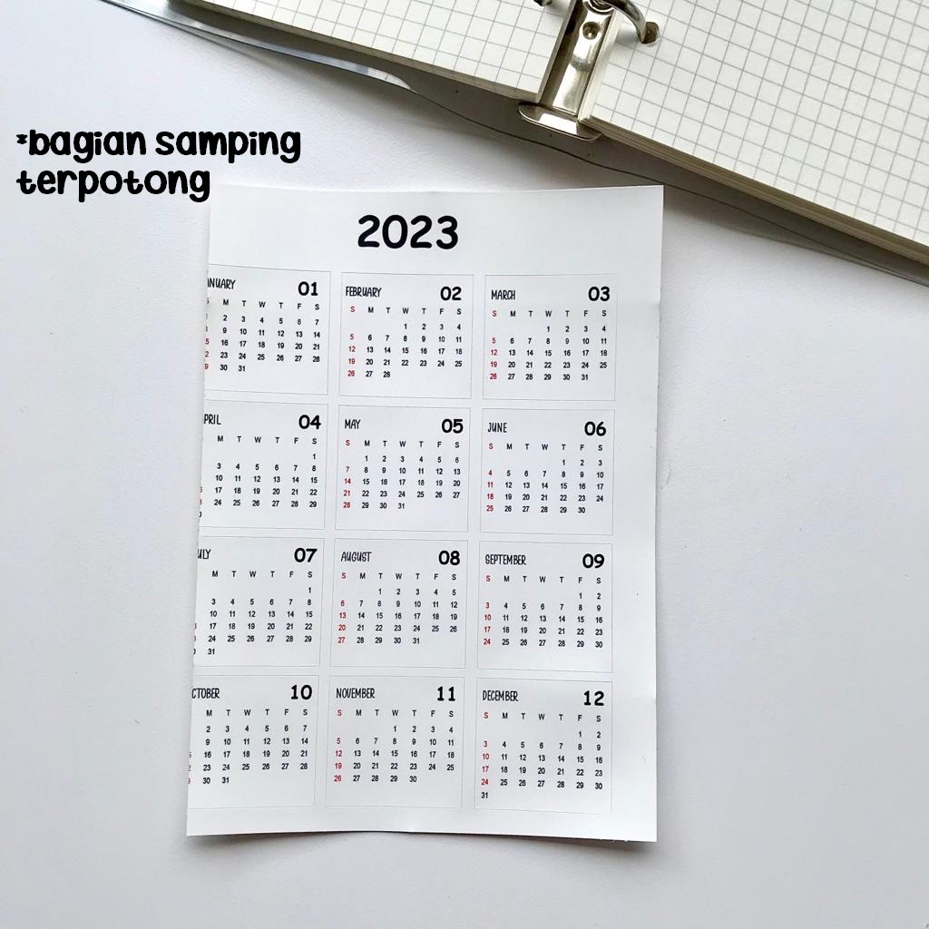 Mini calendar bullet journal/ kalender jurnal aesthetic/ stiker ...