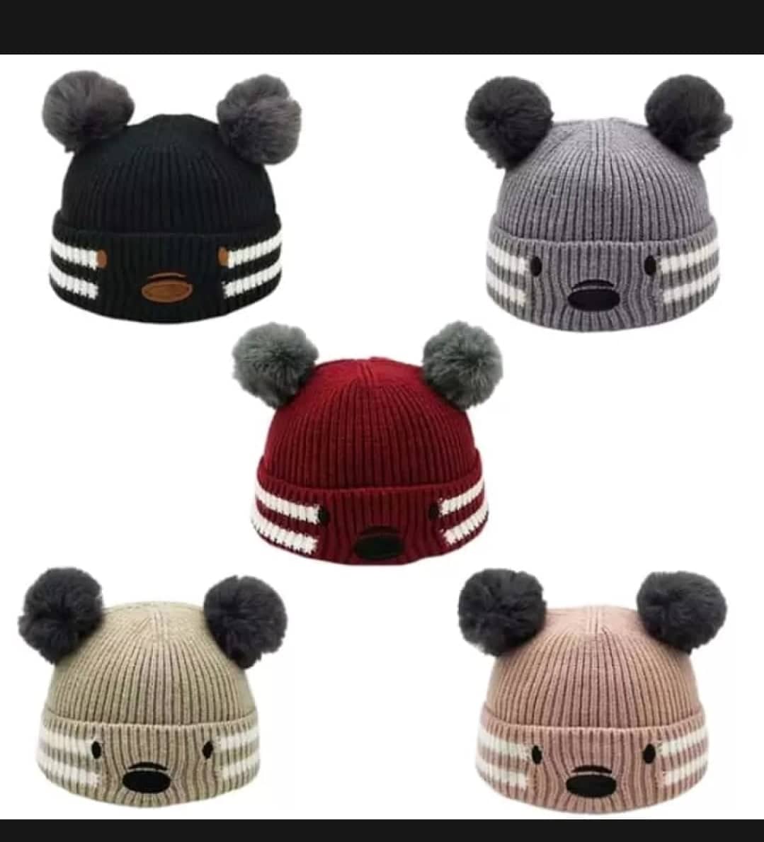 kupluk pom-pom karakter // kupluk anak laki-laki dan perempuan | Lazada ...