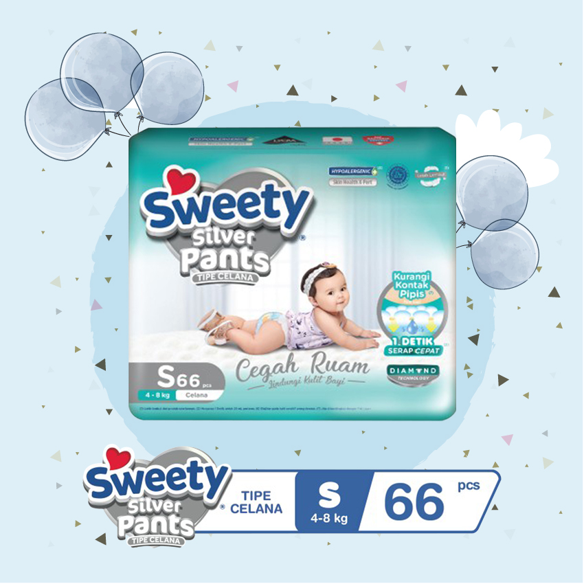 Sweety Silver Pants S 66 Pcs | Lazada Indonesia