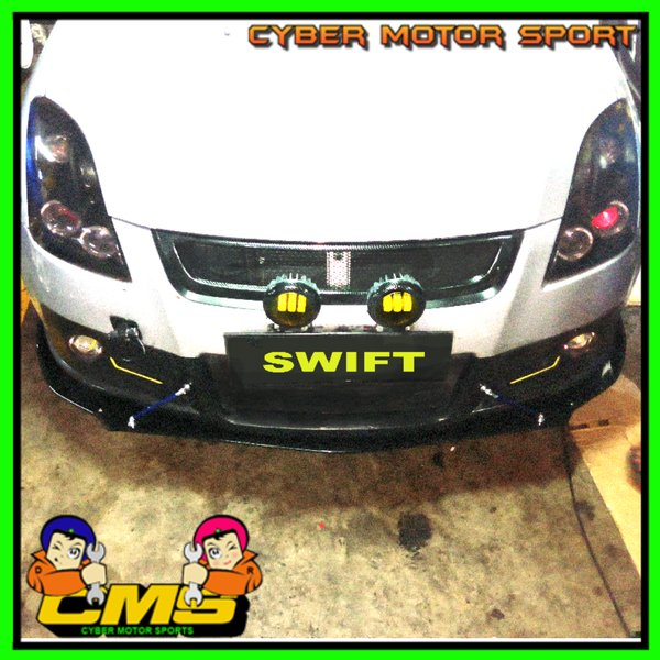 Lips bumper depan swift . bodykit swift. front lips bumper swift ...