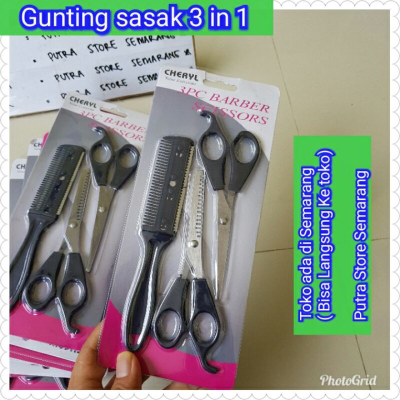 Gunting rambut sasak 3 in 1 Gunting Rambut Alat Cukur rambut Gunting ...