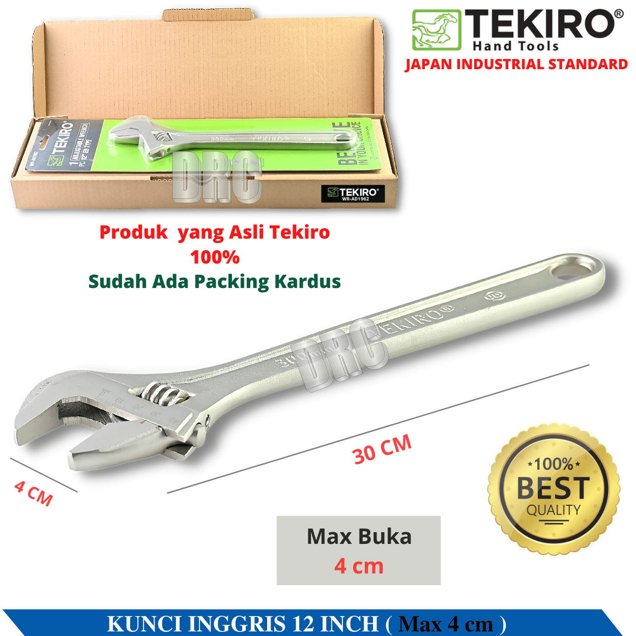 TEKIRO Kunci Inggris 12" Japan / Adjustable Wrench 12 INCH Japan ...