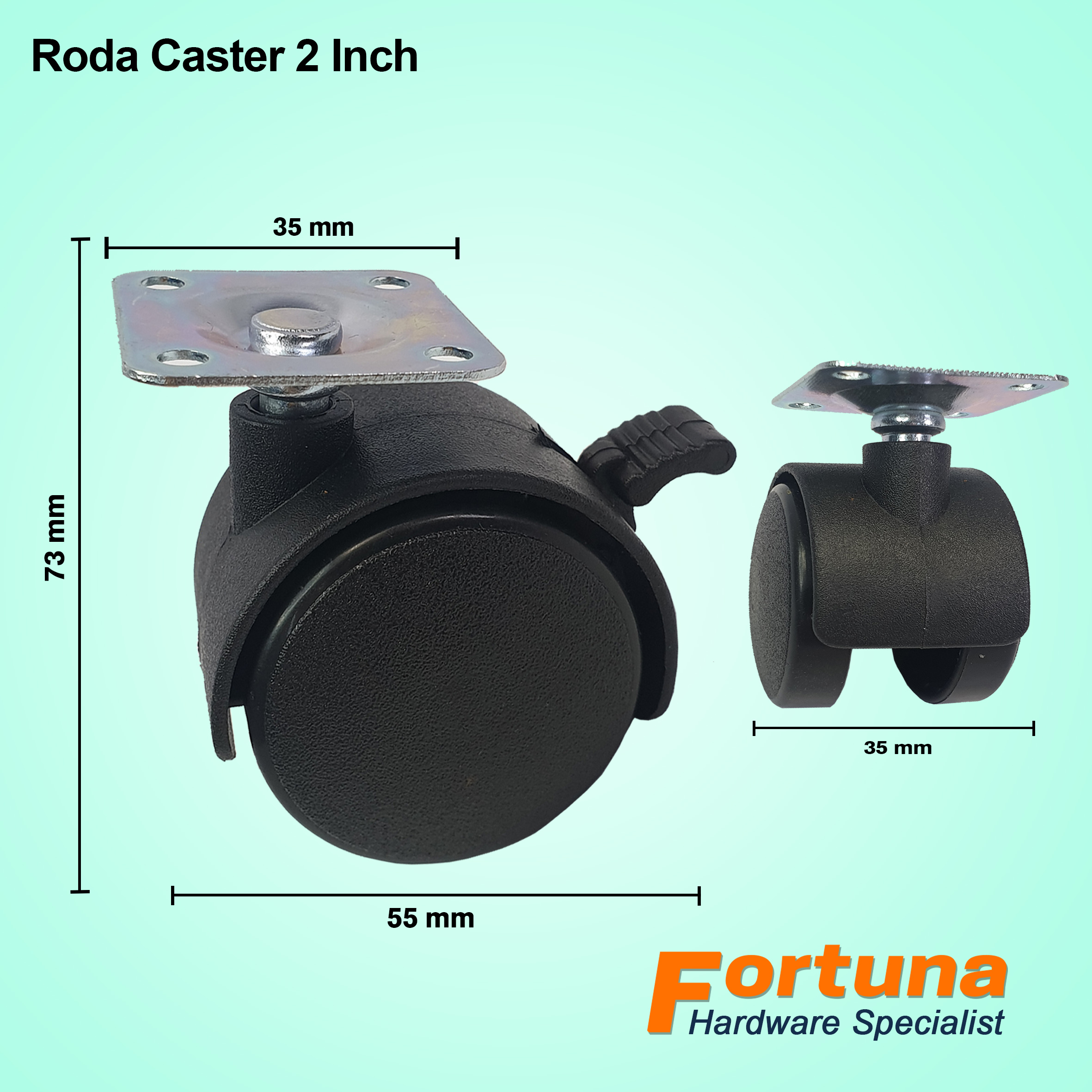 Roda Caster Kursi Kantor 2 Inch I Roda Kastor I Kursi I Rak I Etalase ...