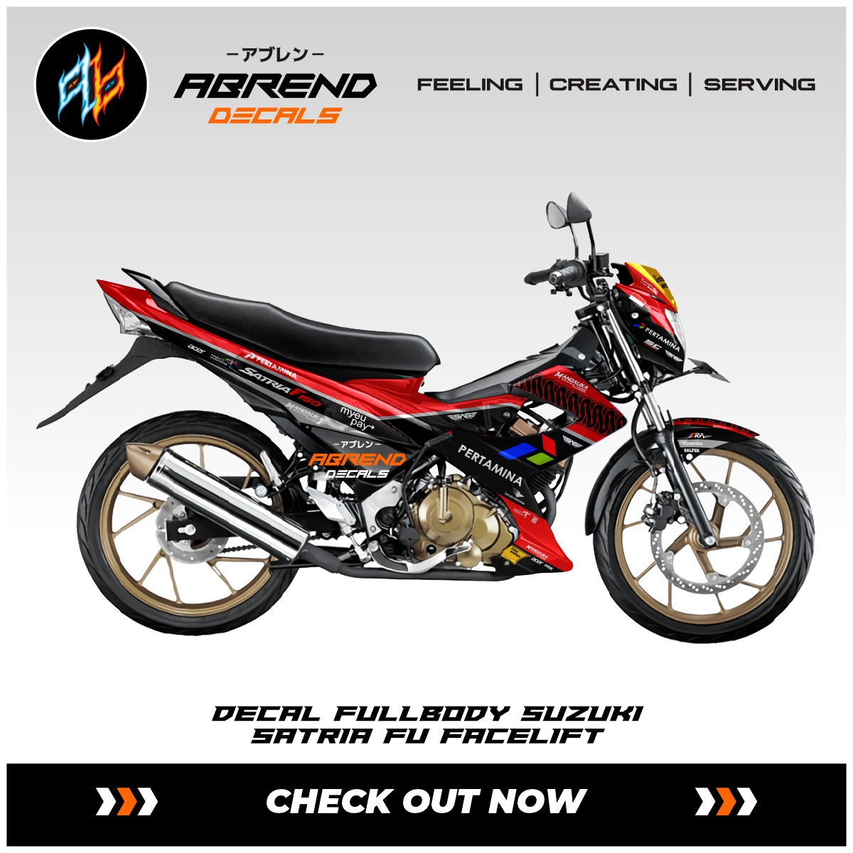 Decal Satria Fu Facelift Mandalika Pertamina / Stiker Motor Suzuki ...