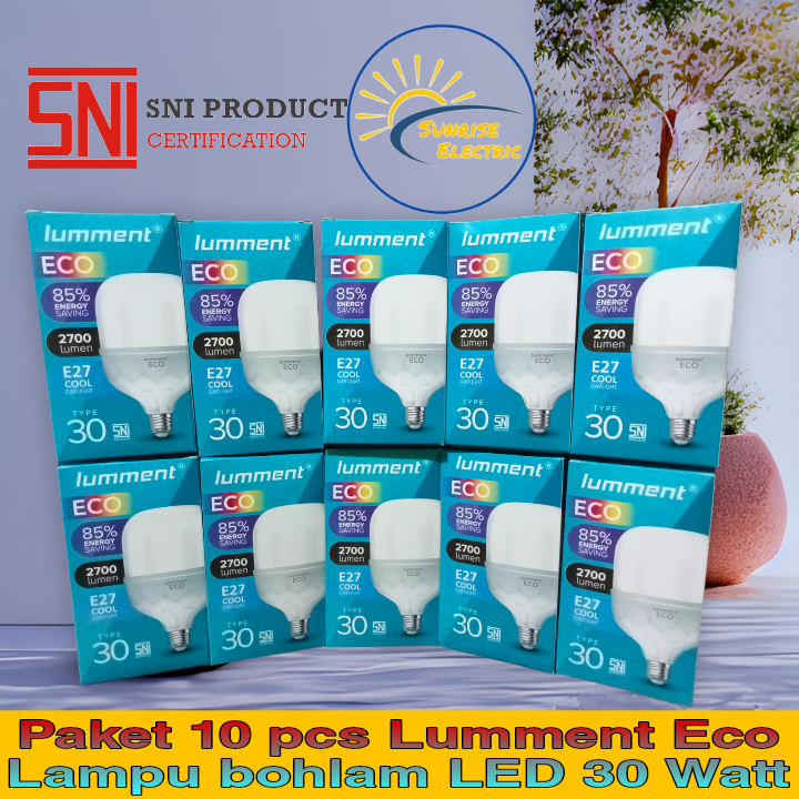 Paket 10 Pcs Lumment Eco Lampu Bohlam LED 5w / 10w / 15w / 20w / 30w ...