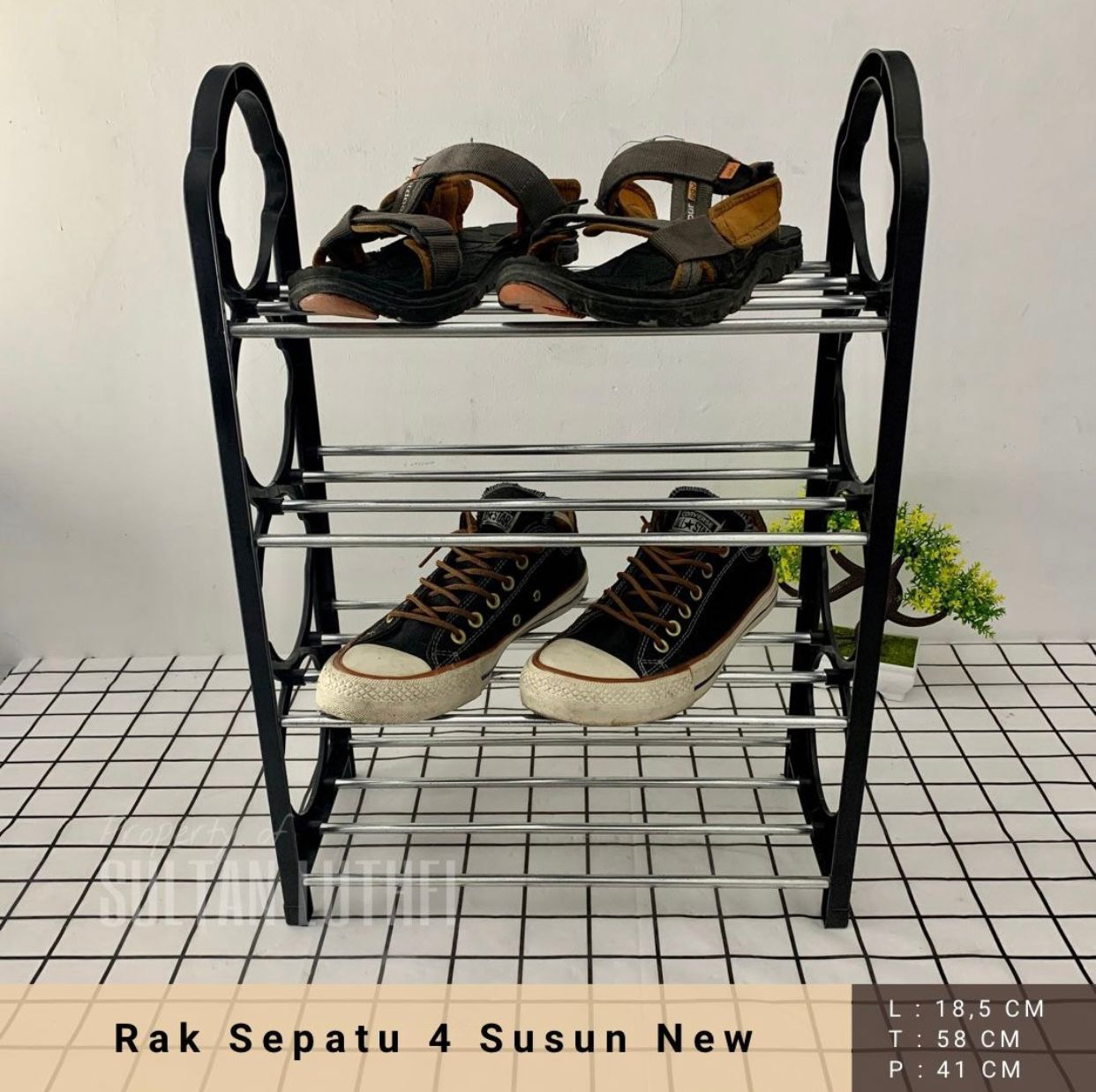 Rak Sepatu Sandal CH828 Warna / Rak Sepatu portable 4 susun | Lazada ...
