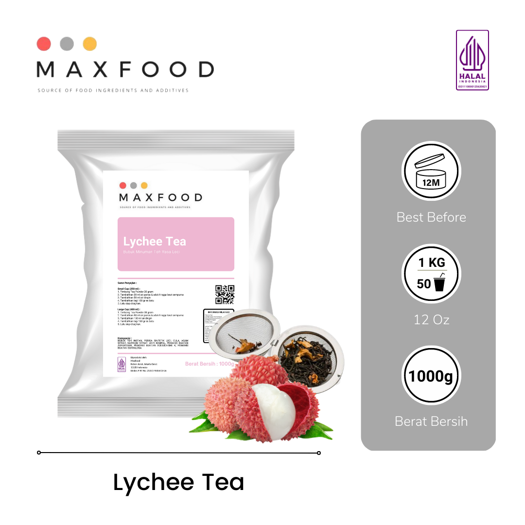 Lychee Tea/ Teh Leci/ Bubuk Minuman Rasa Leci / Lychee Tea Powder 1 KG ...