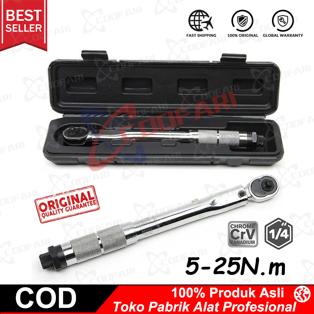 Kunci Momen Torsi / Torque Wrench Two-way Spanner Tools Bengkel Mobil ...