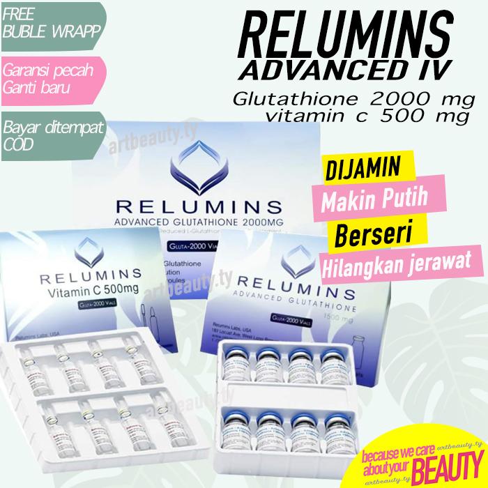 Injeksi whitening premium booster glutathione 2000mg + vit c 500mg ...