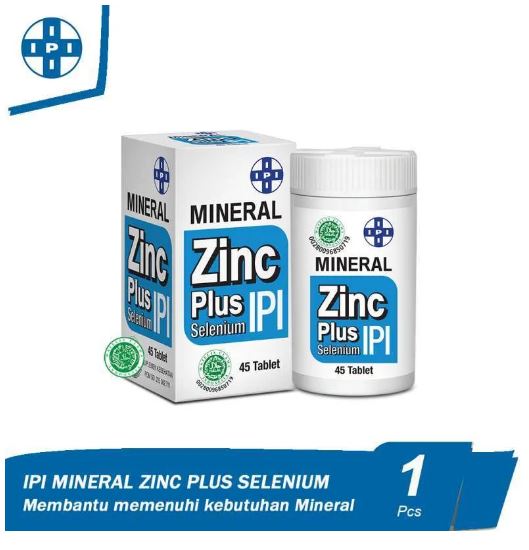 IPI MINERAL ZINC PLUS BOTOL 45 TABLET | Lazada Indonesia