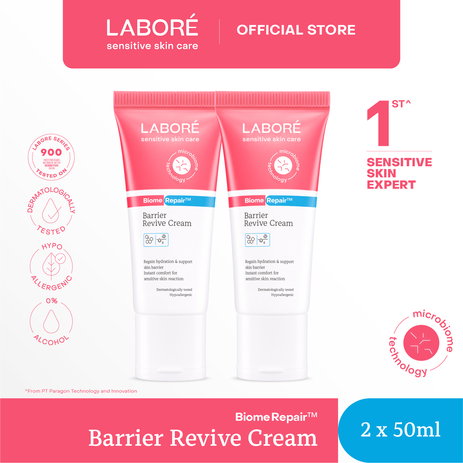 LABORE Twin Pack Barrier Revive Cream - Moisturizer Twinpack (2 x 50 ml ...