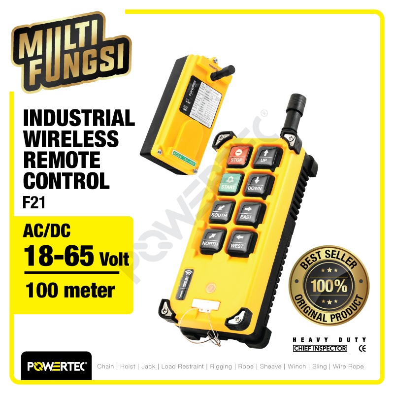POWERTEC Wireless Remote Control 18V-65V Hoist Crane | Lazada Indonesia