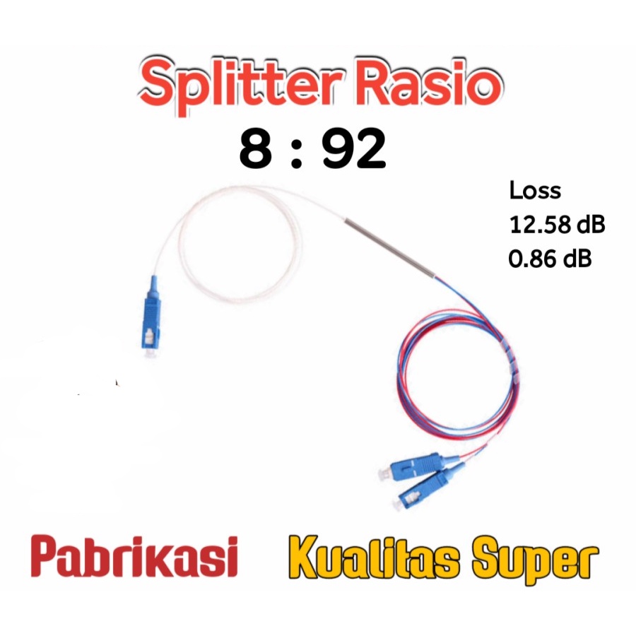 Splitter Ratio Fiber Optic 8:92 | Lazada Indonesia